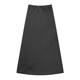Munthe Eleganter schwarzer Rock mit schr&auml;gen N&auml;hten - - Skirts - Damen - Schwarzk - S
