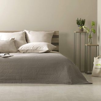 Sei Design Luxus Tagesdecke Moderne Steppdecke Wohndecke Überwurf Sofadecke 220x240 220x260 (Living Trend - Taupe, 240 x 260 cm)