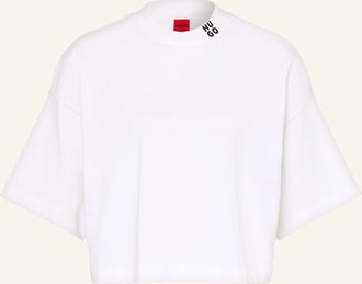 HUGO BOSS Hugo Cropped-Shirt Damelody weiss