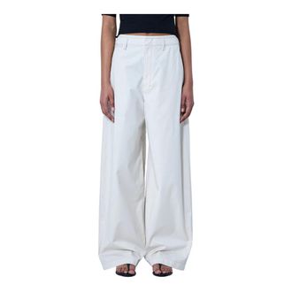 Christophe Lemaire Weitgeschnittene- elegante Hose - - Trousers - Damen - Wei&szlig; - S