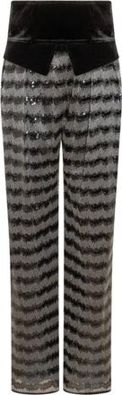 Emporio Armani Femme, Pantalons, Multicolore, Taille: 42 FR Pantalon Droit Orn&eacute; de Sequins