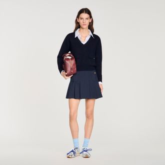 Sandro Wollpullover mit V-Ausschnitt