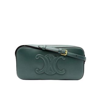 Celine Sac bandouli&egrave;re en cuir Pre-owned - Femme - Pre-owned - Vert - Taille: ONE Size