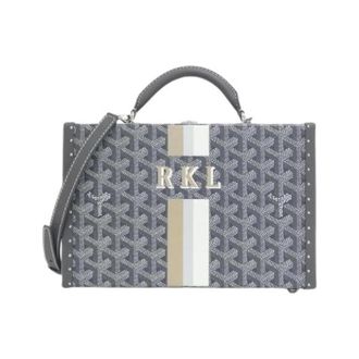 Goyard Pre-owned Grand Hotel Coated Canvas Cow Leather Shoulder Bag - - Pre-owned - Damen - Grau - ONE SIZE