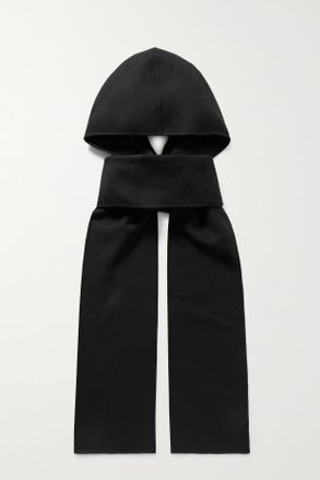 The Row &Eacute;charpe &Agrave; Capuche En Cachemire Bross&eacute; Gordie - Noir