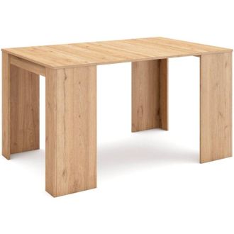 Skraut Home Ausziehbarertisch, Multifunktionaler ausziehbarer, 140, F&uuml;r 6 G&auml;ste, Esszimmertische, Moderner Stil, Eiche - Skraut Home