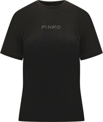 Pinko Pinko, Femme, Tops, Noir, Taille: 38 FR Strepitoso T-Shirt