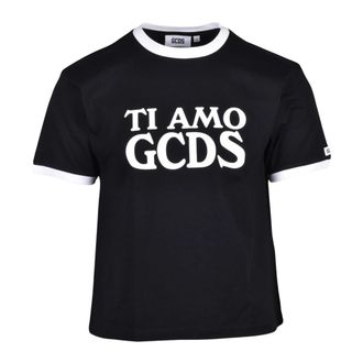GCDS Band Logo T-Shirt - - Tops - Herren - Schwarzk - L