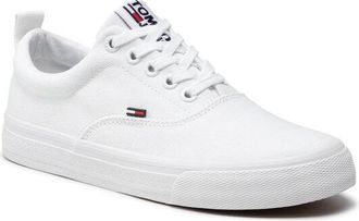 Tommy Jeans Sneakers aus Stoff Classic Tommy Jeans Sneaker EN0EN00986 Wei&szlig;