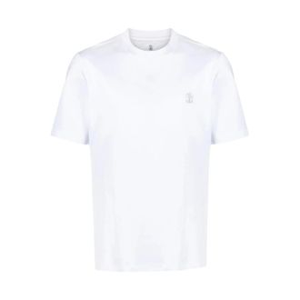 Brunello Cucinelli Homme, Tops, Blanc, Taille: 2XL T-shirt Brunello Cucinelli