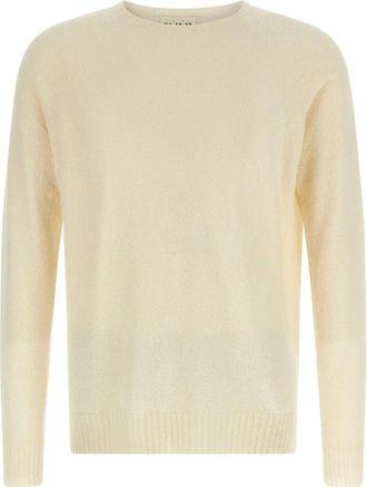 Maryya Maryya, Homme, Pulls, Beige, Taille: XL Pull en m&eacute;lange de coton &agrave; effet &eacute;ponge