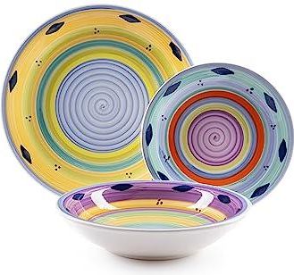 Excelsa Esprit Tellerservice, Keramik, mehrfarbig, 18-teilig