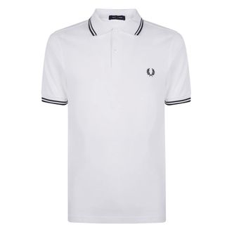 Fred Perry Homme, Tops, Blanc, Taille: L Polo Chemises
