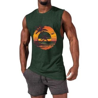 Generic D&eacute;bardeur pour homme - Sans manches - Confortable - Pour la plage, le bodybuilding, le bodybuilding - T-shirt fonctionnel hawa&iuml;en - V&ecirc;tement sans manc