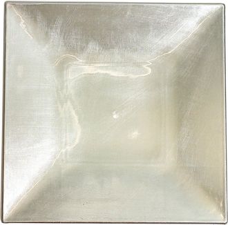 hOme Home Coup&eacute; Platzteller quadratisch, 30 cm, Kunststoff, Silber