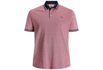 Jack & Jones Poloshirt Jack & Jones Poloshirt &Uuml;bergr&ouml;&szlig;e rot melange