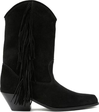 Vic Mati&eacute; Femme, Chaussures, Noir, Taille: 40 EU Bottines &agrave; franges Dallas