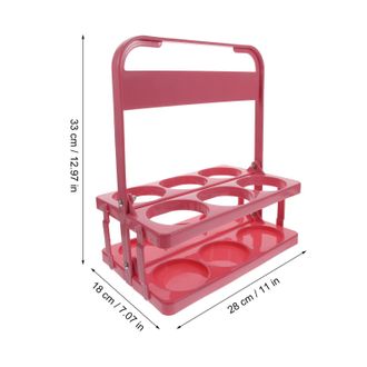 Happyyami Faltbarer Bierflaschentr&auml;ger 6 St&uuml;ck Tragbarer Flaschenhalter aus Verschlei&szlig;festem Kunststoff Kompakt und Leicht f&uuml;r Grillparty Picknick und K&uuml;chenthe