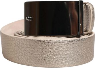 Brunello Cucinelli Femme, Accessoires, Gris, Taille: 85 CM Leather Belt