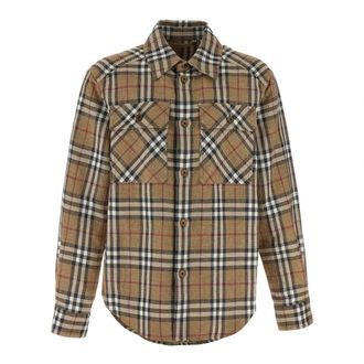 Burberry Oversized Fit Check Baumwoll-Leinenhemd - - Shirts - Herren - Mehrfarbig - L