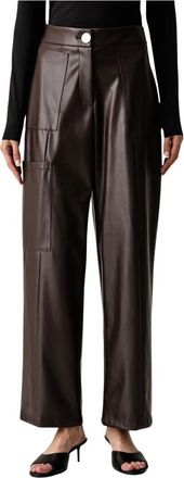 A|X Armani Exchange Pantalon en cuir - Femme - Pantalons - Brun - Taille: 42 FR