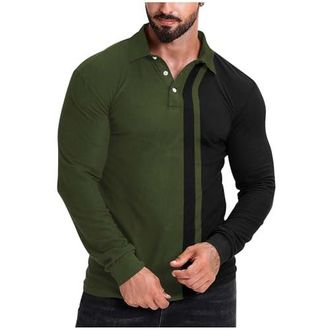 Generic Polo pour homme printemps/sport d&eacute;contract&eacute; grande taille couleur assortie, Vert arm&eacute;e., XXL
