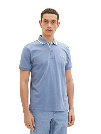 Tom Tailor 1035620 Polo, 12364-Greyish Mid Blue, M Homme