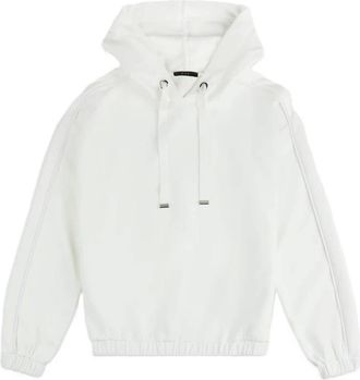 Fay Femme, Sweatshirts et sweats &agrave; capuche, Blanc, Taille: 36 FR Jersey Hooded SweaT-shirt