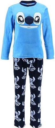 Disney Stitch Pyjama Femme, 2 Pi&egrave;ces en Polaire Douce T-Shirt et Pantalon Long, Cadeau pour Femmes, Filles et Adolescents (FR/ES, Alpha/Lettres, TG, Taille N