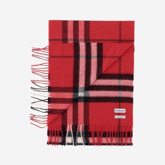 Burberry Womens Cashmere Scarf Post Red Scarfs