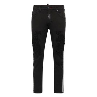 Philipp Plein Homme, Jeans, Noir, Taille: W30 Denim Pantalons Skinny Fit