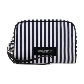 Dolce & Gabbana Sac &agrave; main en popeline ray&eacute;e - Homme - Sacs - Bleu - Taille: ONE Size