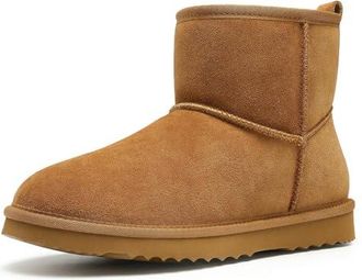 Generic NYSBH Bottes de neige dhiver en fourrure pour femme - Semelle &eacute;paisse - Mini bottes dext&eacute;rieur en daim pelucheux - Bottes en laine moelleuse, kaki, 39