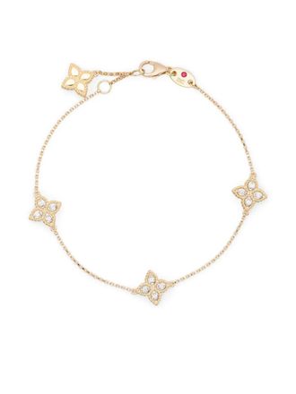 Roberto Coin bracelet Princess Flower en or jaune 18ct serti de diamants