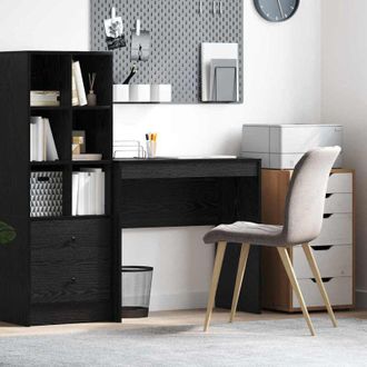 vidaXL Vidaxl - Bureau Ch&ecirc;ne noir 80 x 40 x 76 cm Bois ding&eacute;nierie