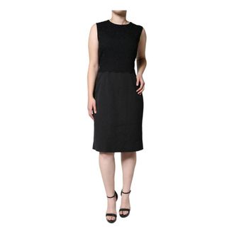 Dolce & Gabbana Schwarzes Sheath-Kleid mit Rei&szlig;verschluss - - Dresses - Damen - Schwarzk - 2XL