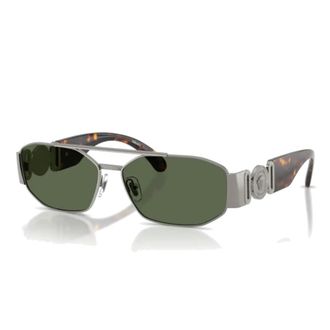 Versace unisex, Accessoires, Gris, Taille: 58 MM Rectangle Lunettes de soleil