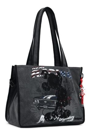 Desigual BAG_MICKEY STUD, 2070 DENIM DARK GREY, U