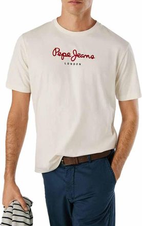 Pepe Jeans London Herren Eggo N T-Shirt, Beige (Elfenbeinwei&szlig;), XXL