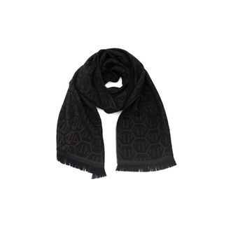 Philipp Plein Brauner Logo All-Over Schal - - Accessories - Herren - Braun - ONE SIZE