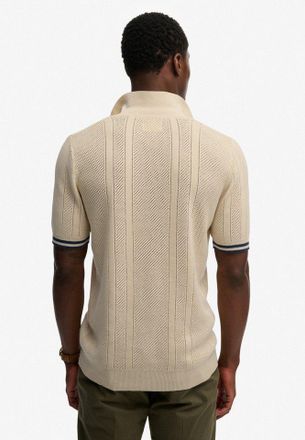 Superdry Poloshirt KNITTED TEXTURE S/S POLO Baumwolle, relaxed fit