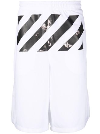 Off-white short de sport Caravaggio Diag - Blanc