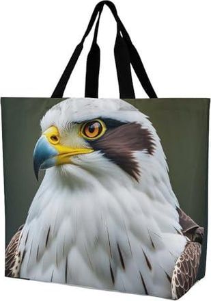 Generic Falcon Lanc&eacute;ol&eacute;, Eagle Blanc Sac &Agrave; Bandouli&egrave;re L&eacute;ger Sacs Grand Sac Cabas Pour Gym Plage Travail