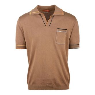 Daniele Fiesoli Homme, Pulls, Brun, Taille: XL Polo en maille