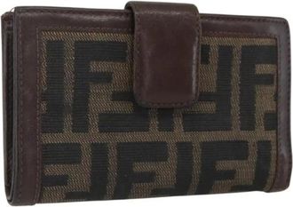 Fendi Portefeuille Pre-owned - Femme - Pre-owned - Brun - Taille: ONE Size