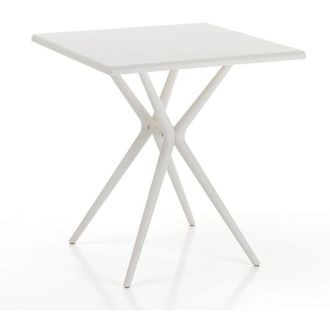 Oresteluchetta Leichter und UV-best&auml;ndiger Gartentisch aus Polypropylen 70x70cm Minot - Wei&szlig;
