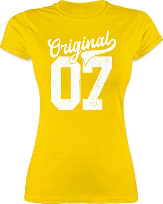Shirtracer Shirt Damen - 18. Geburtstag - Original 2007 - M - Gelb - Geschenk 18 j&auml;hrige t-shirt18 vollj&auml;hrig 2005 Tshirt Shirts zum 18: 18ten 2006 t-Shirt mit E