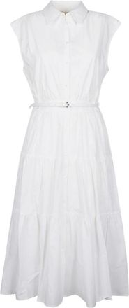 Michael Kors Femme, Robes, Blanc, Taille: 40 FR Robe chemise en popeline