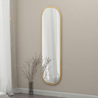 Pier Import Miroir dentr&eacute;e ovale cadre effet bois 117 cm - moderne CODY