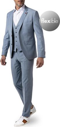 Cinque Herren Anzug blau Schurwoll-Stretch